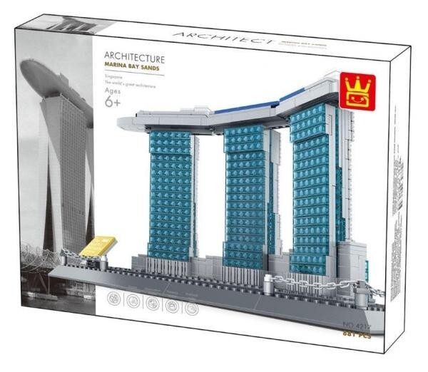 Wange Authentic MARINA BAY SANDS HOTEL Building Block Set 881 pcs 4217 ...