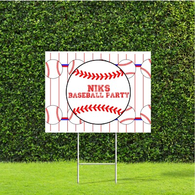 Baseball Party 18"x22" Yard Sign Great for Birthdays Viewing Partys ...