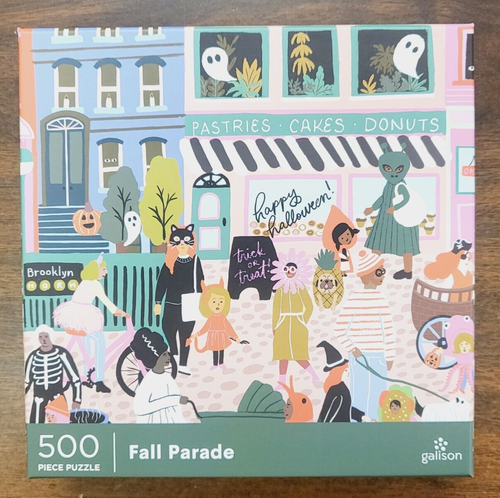 Galison FALL PARADE 500-Piece Halloween Jigsaw Puzzle Bethany Robertson ...