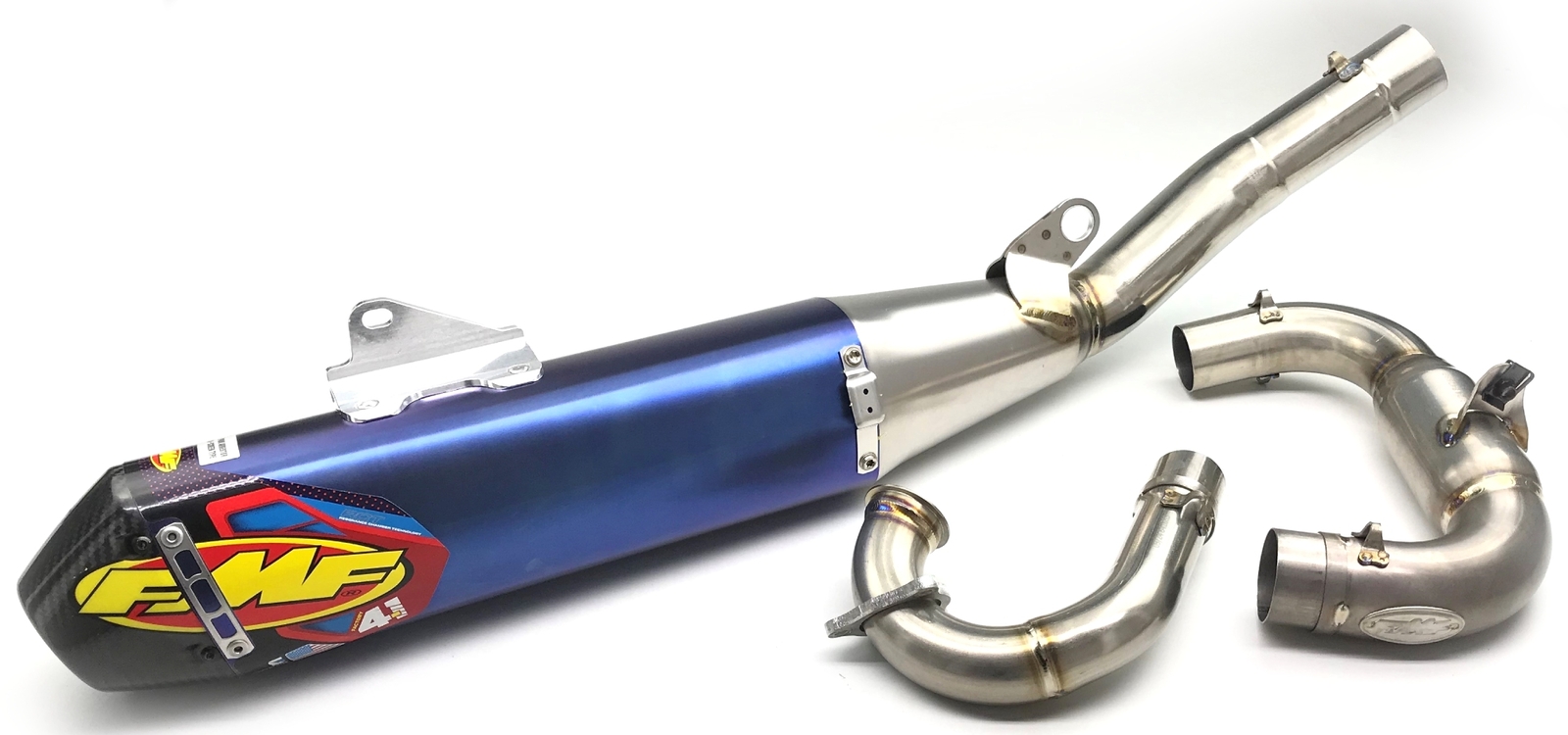 FMF Factory 4.1 RCT Titanium Anodized Full System w/Carbon End Cap ...