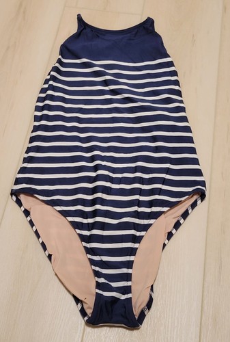 Women's NEW J Crew OPEN BACK turtle neck One Piece Swimsuit NAVY ...