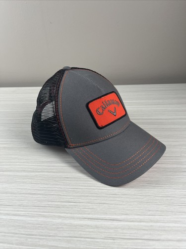 Callaway Golf Hat Gray Orange Black Mesh Snapback | eBay