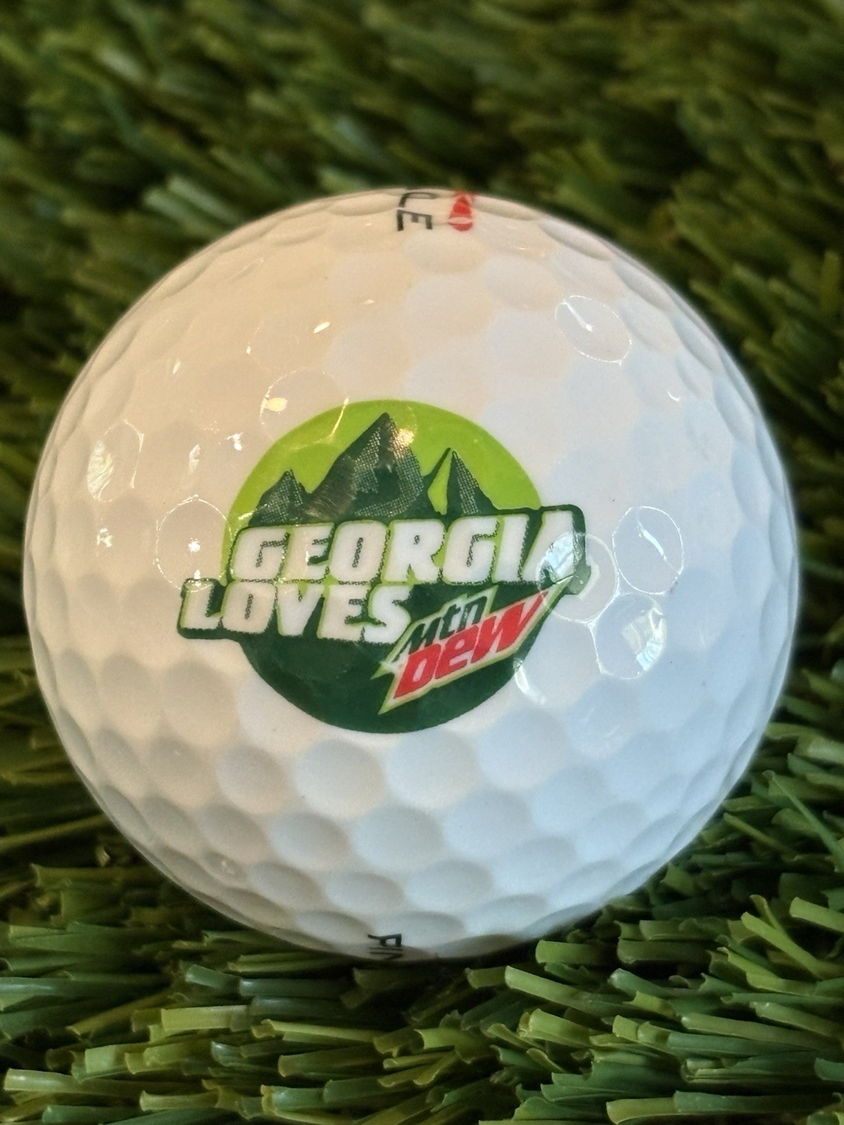Georgia Loves Mountain Dew Logo Golf Ball- GA The Peach State | eBay