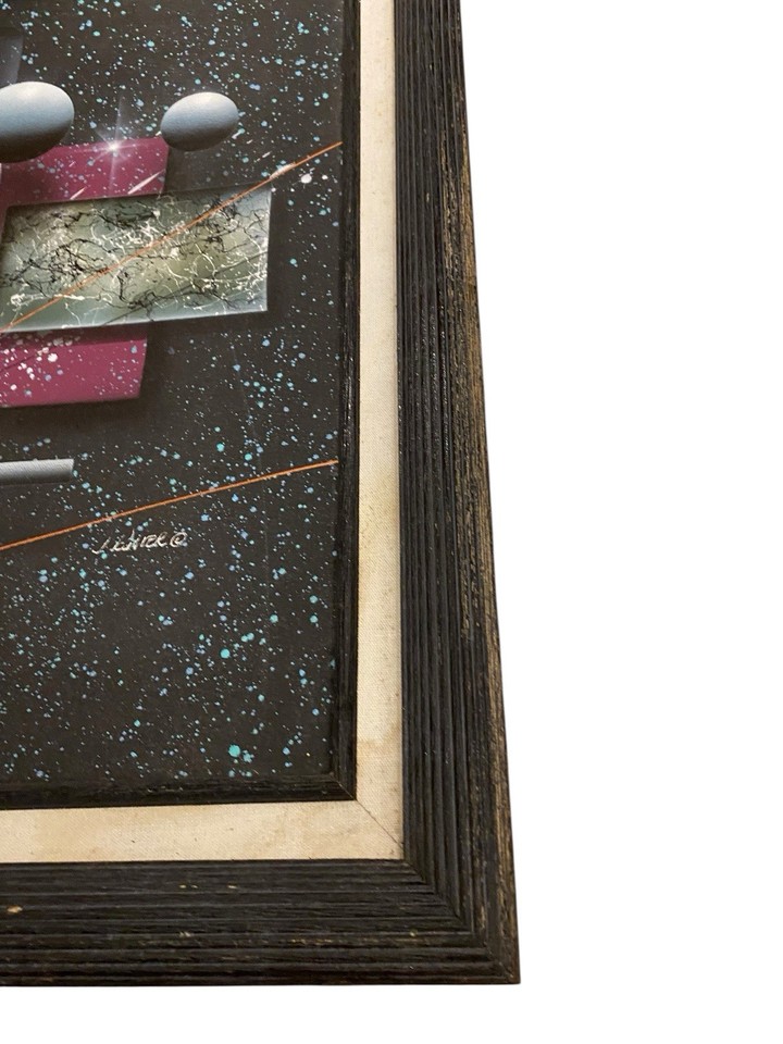 Josef Kugler Original Abstract Geometric 3-D Painting 29” x 25” Acrylic ...