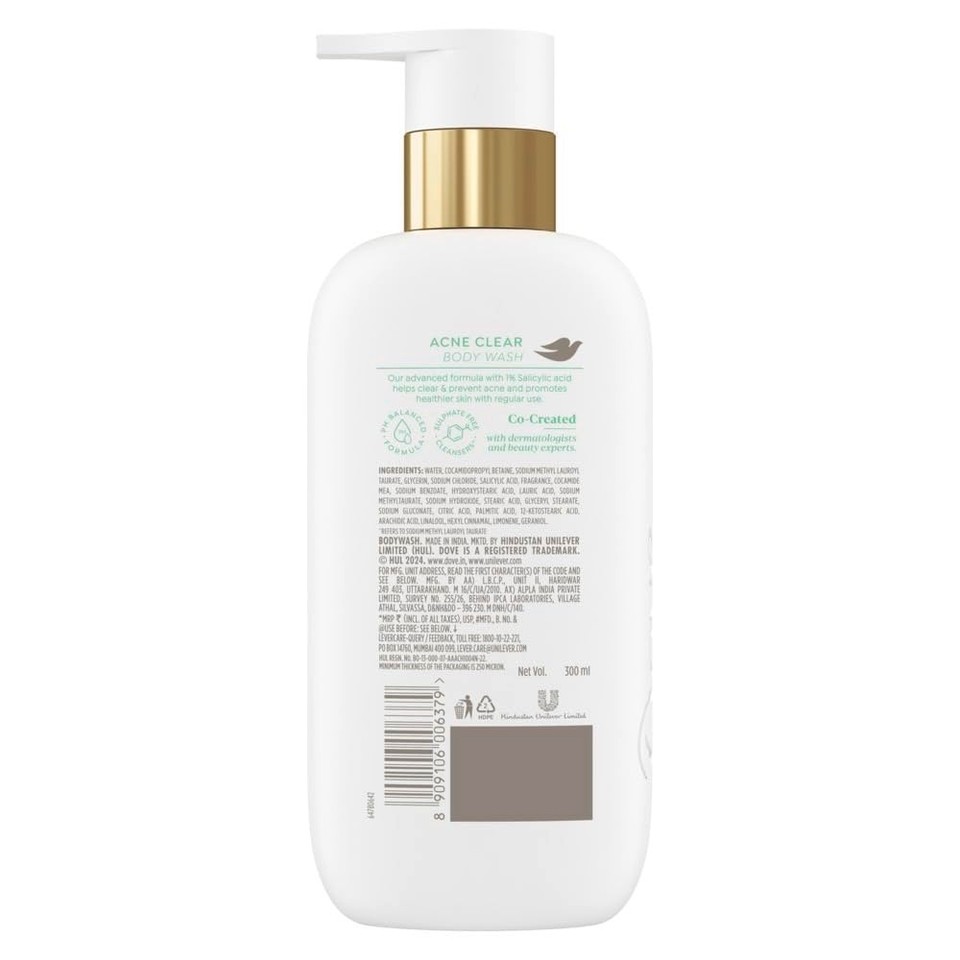 Colomba Acne Clear Serum Body Wash | Formula di acido salicilico all'1% ...