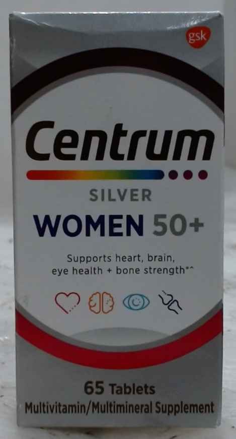 NEW BUNDLE OF 3 Centrum Silver 65-Tablets Women 50+ Multivitamin ...