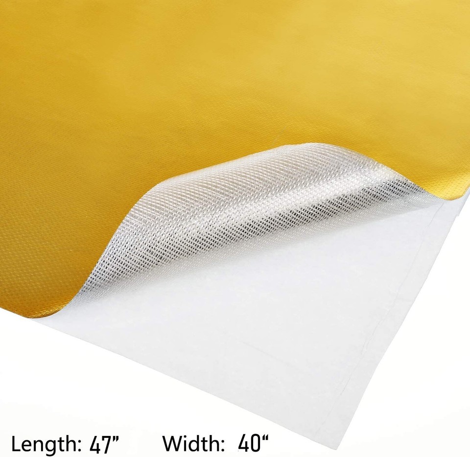 40“x47” Aluminized Heat Shield Mat Adhesive Backed Heat Barrier ...