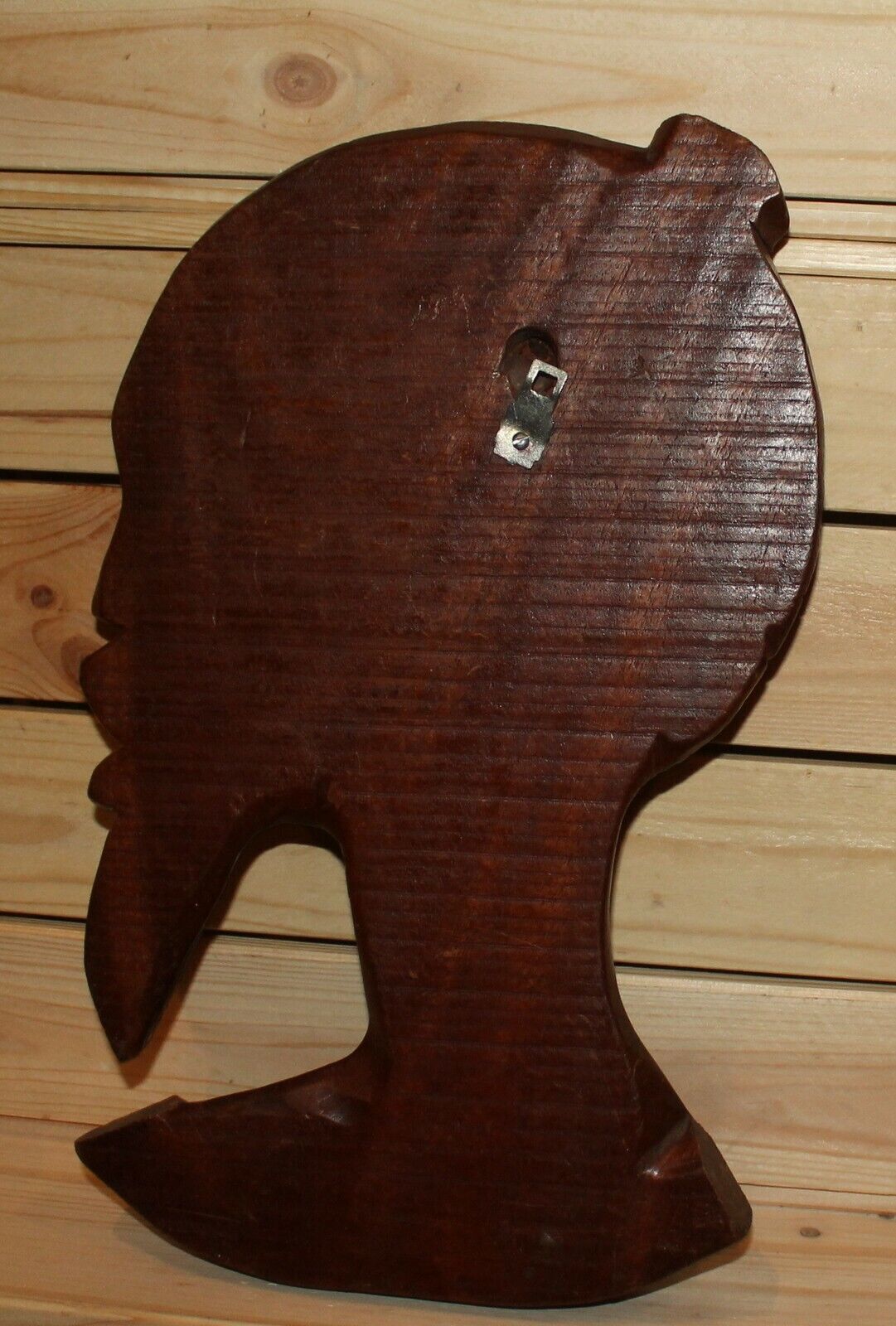 Vintage African hand carving wood wall hanging plaque man portrait | eBay