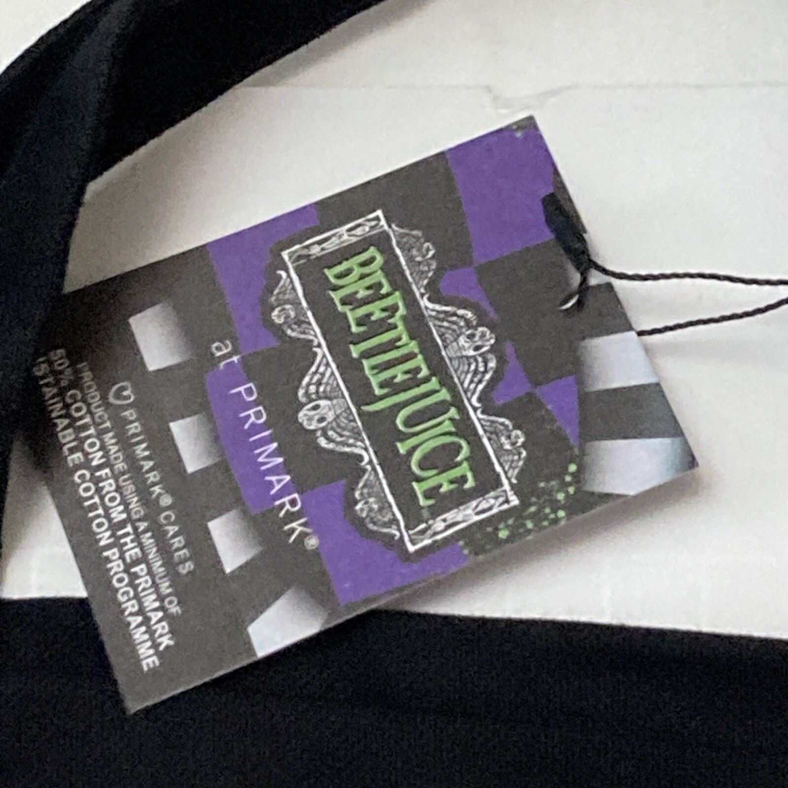 Primark Beetlejuice Tote Bag Black Cloth Tim Burton Michael Keaton ...