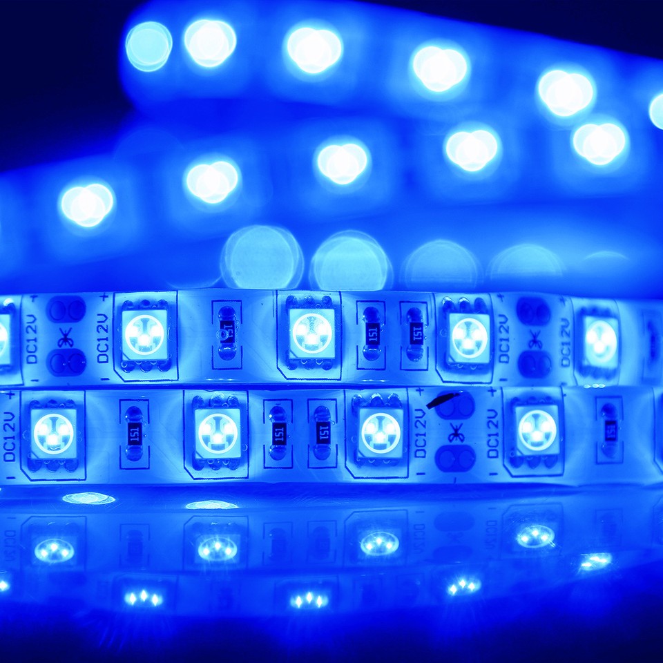 10PCS Blue LED Strip Light 300 LEDs Waterproof 5050 SMD Flexible Tape ...