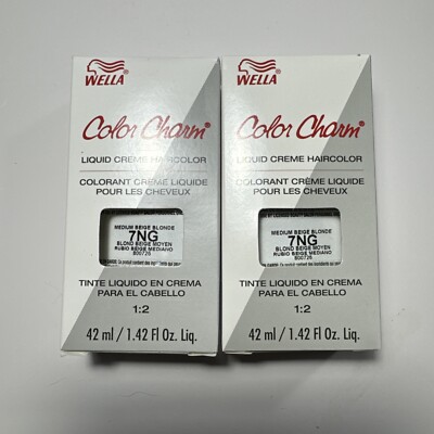 Wella Color Charm Liquid Haircolor 7NG Medium Beige Blonde, 1.4 oz ...