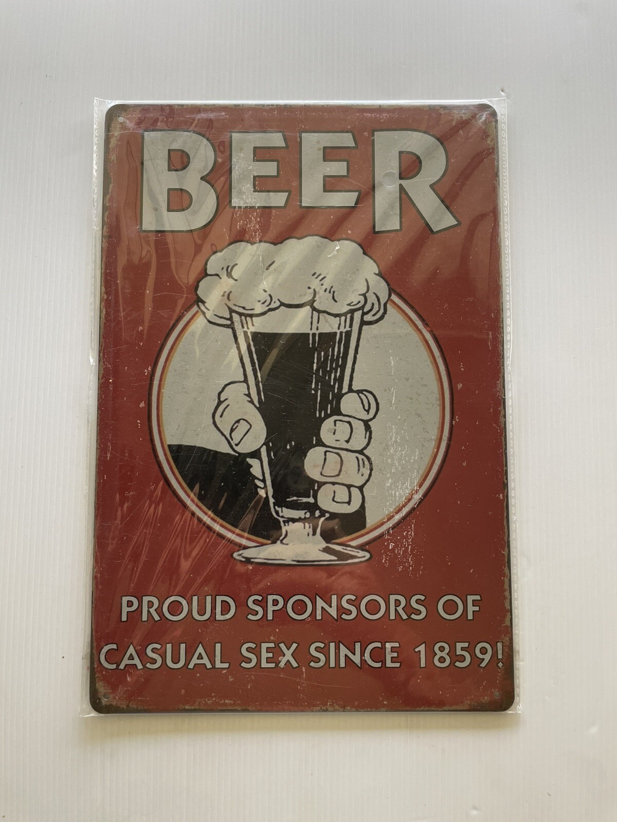 Beer Tin Sign: Proud Sponsors Of Casual Sex Since 1859 | eBay