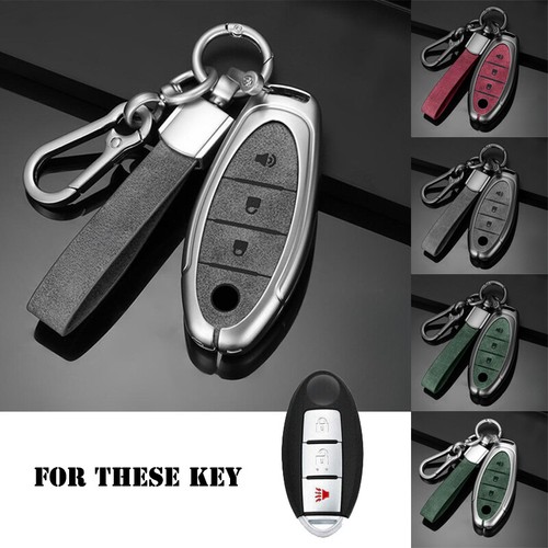 Zinc Alloy Leather Car Key Case Cover For Nissan GTR For Infiniti Q50 ...