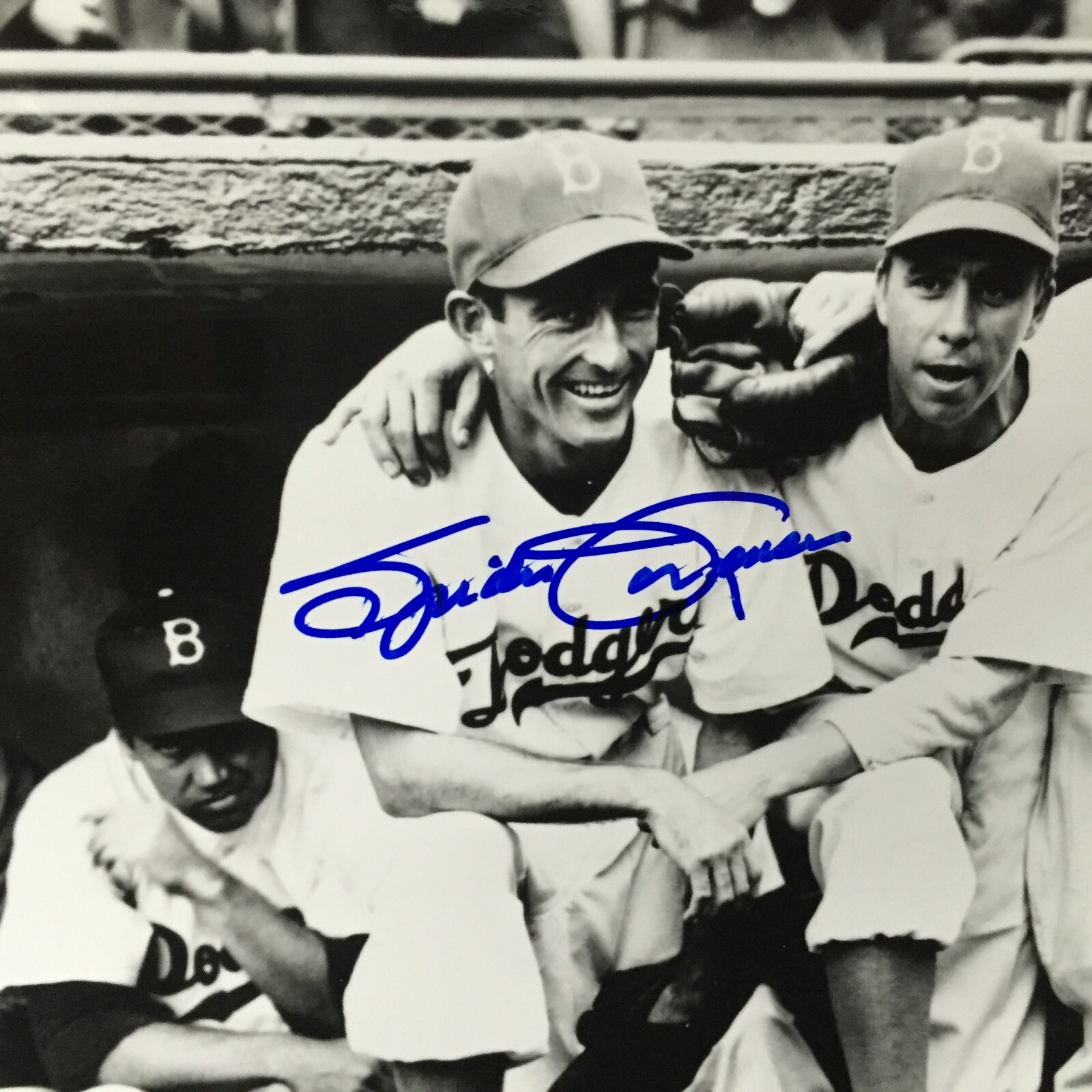 SPIDER JORGENSEN JACKIE ROBINSON DODGERS SIGNED AUTOGRAPH 8X10 PHOTO ...