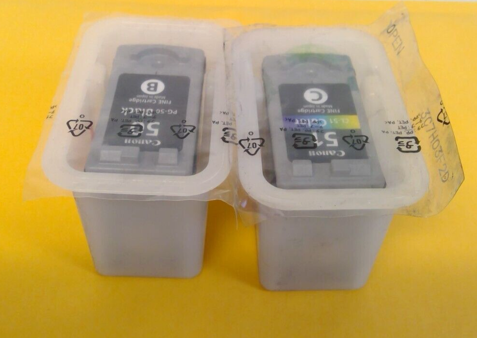 Genuine OEM Canon PG-50 Black & CL-51 Color Ink Bulk Package FREE ...
