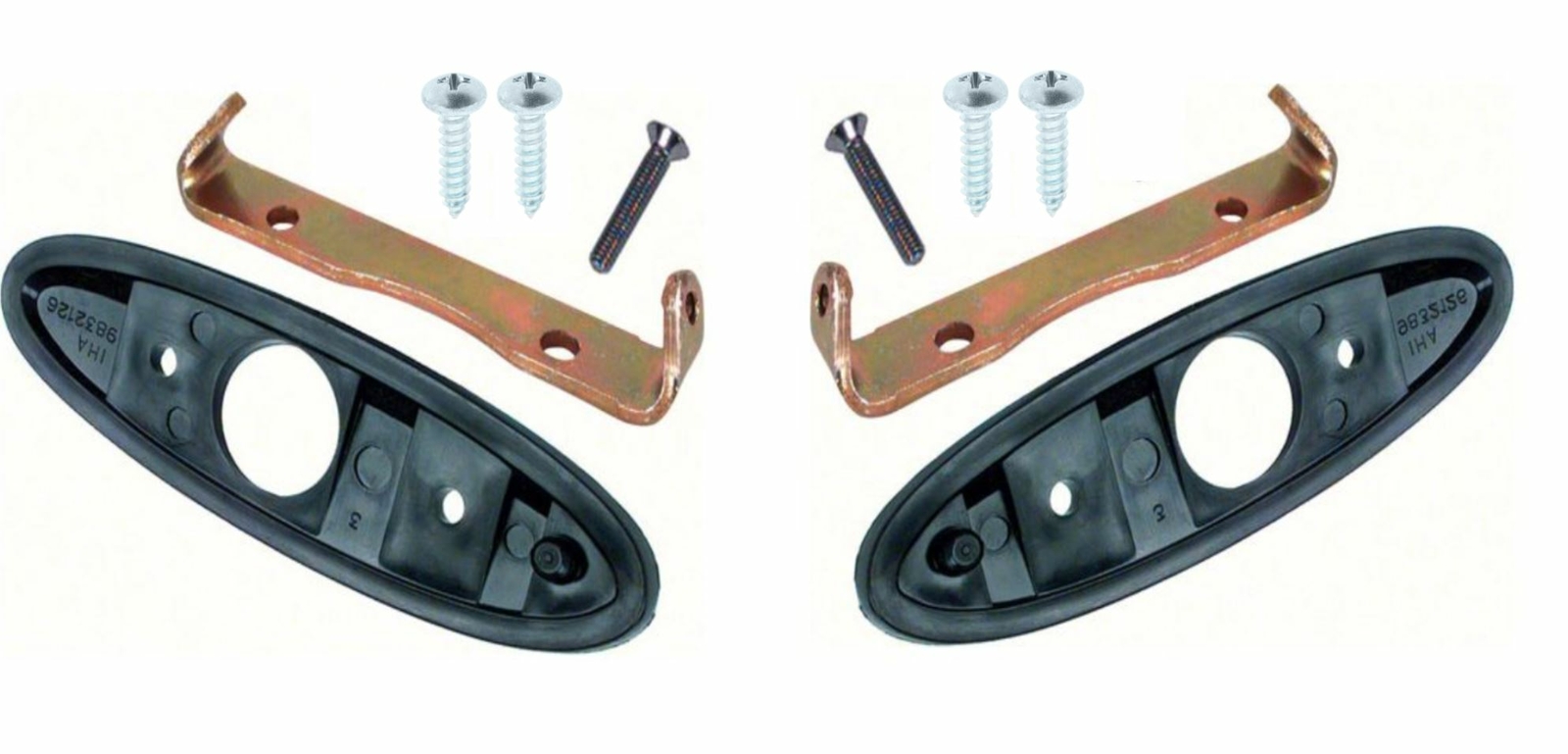 OER Outside Bullet Mirror Mounting Set 1970-1981 Firebird Camaro Nova ...