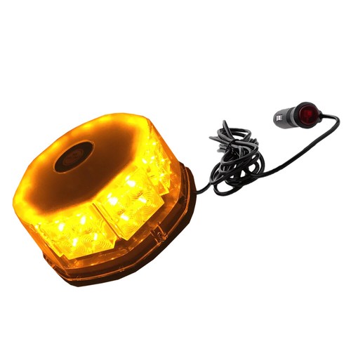 32LED Yellow Strobe Warning Light with Cigarette Lighter Fit For ...