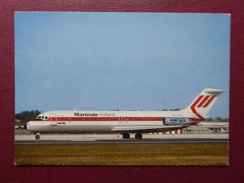 CARTE POSTALE POST CARD AVIATION MARTINAIR HOLLAND ALM DOUGLAS DC-9 PH ...