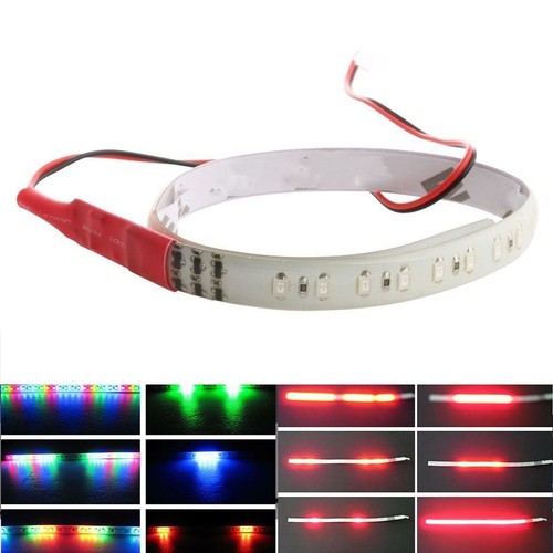 Car Decor 60CM 48LED 30CM 32 LED Flash Neon Strip Light Strobe Scanner ...