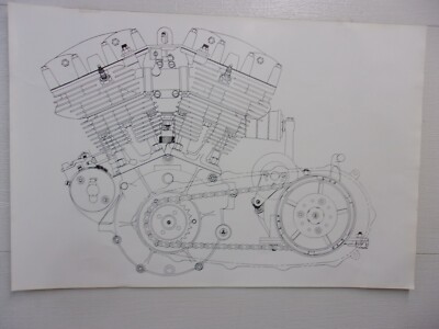 HARLEY 1968 GENERATOR SHOVELHEAD DRIVETRAIN POSTER.. | eBay