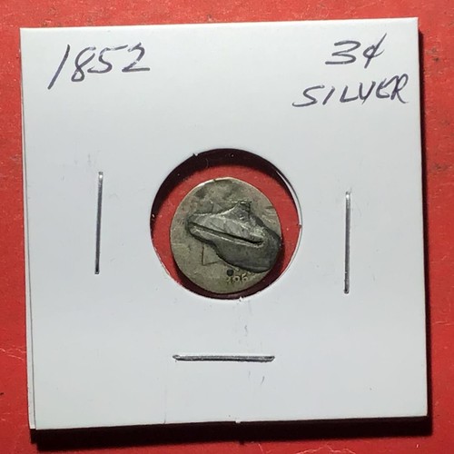 1852 US Three Cent SILVER Piece! TRIME! Rough! Old US Coin! | eBay