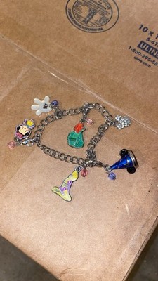 Disney World Charm Bracelet Mickey, Minnie, Goofy, and More 7 Charms | eBay