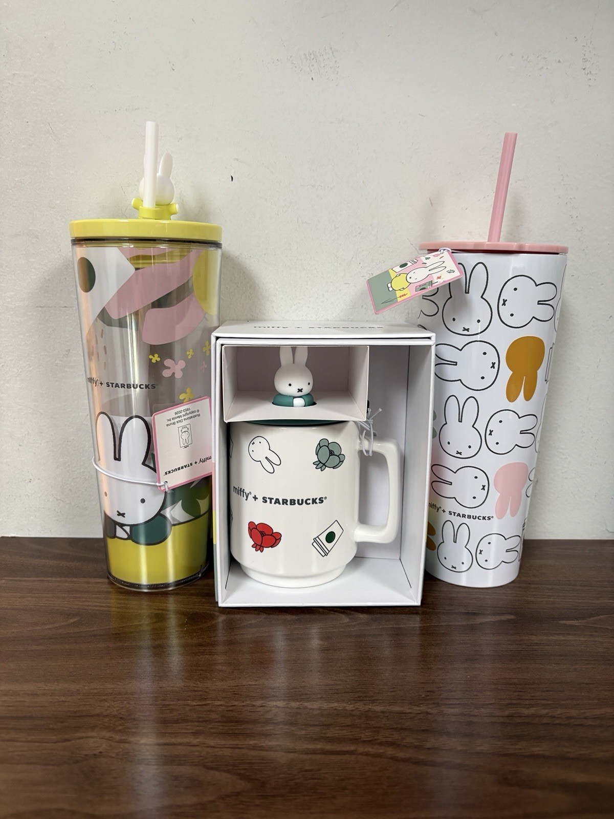 Starbucks x Miffy Drinkware Set Multicolor Stainless Cold Cup Mug | eBay