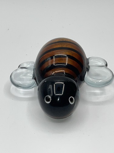 Bumblebee Hand Blown Art Glass Paperweight Figurine Honey Bee | eBay