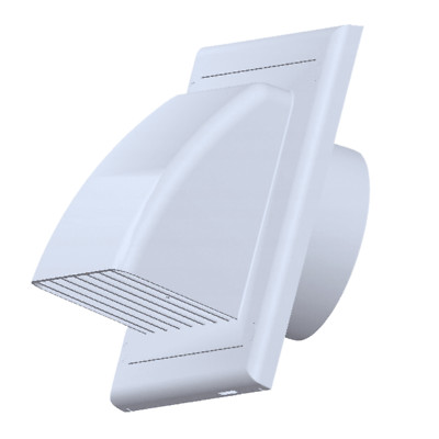 Ducting Cowled Gravity Flap Outlet Cowl 125MM Air Vent Grille Non ...