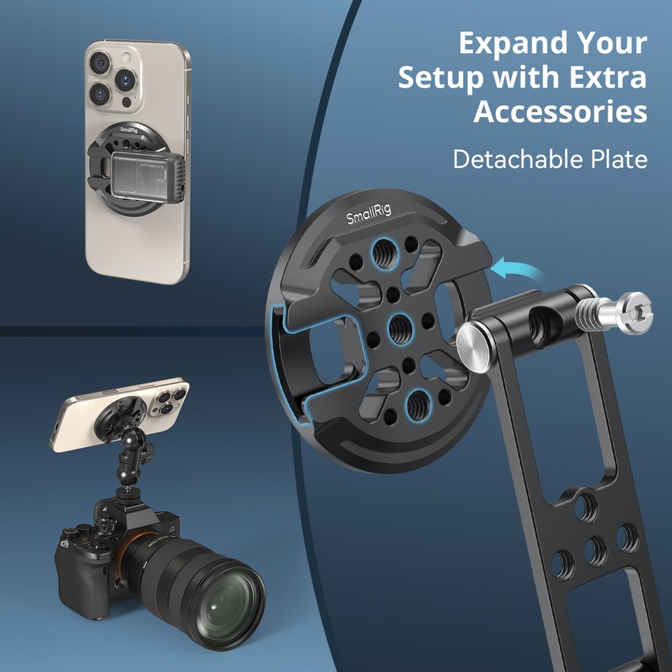 SmallRig Magnetic Metal Phone Mount with Cold Shoe Mount for iPhone 17 ...