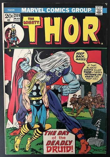 MARVEL COMICS THOR #209 1ST APPEARANCE DEMON DRUID 1ST KREE ETERNAL ...