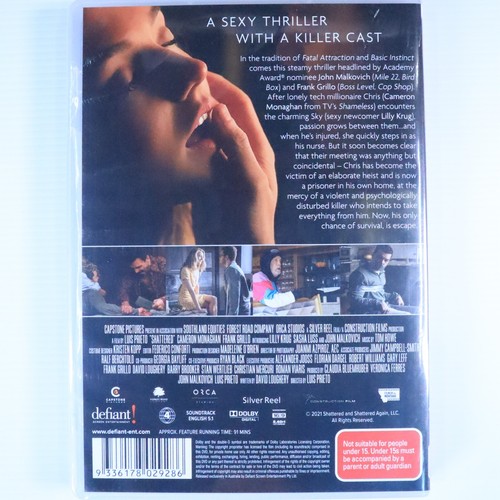 NEW Shattered (DVD, 2021) - Cameron Monaghan, Sasha Luss - Thriller ...
