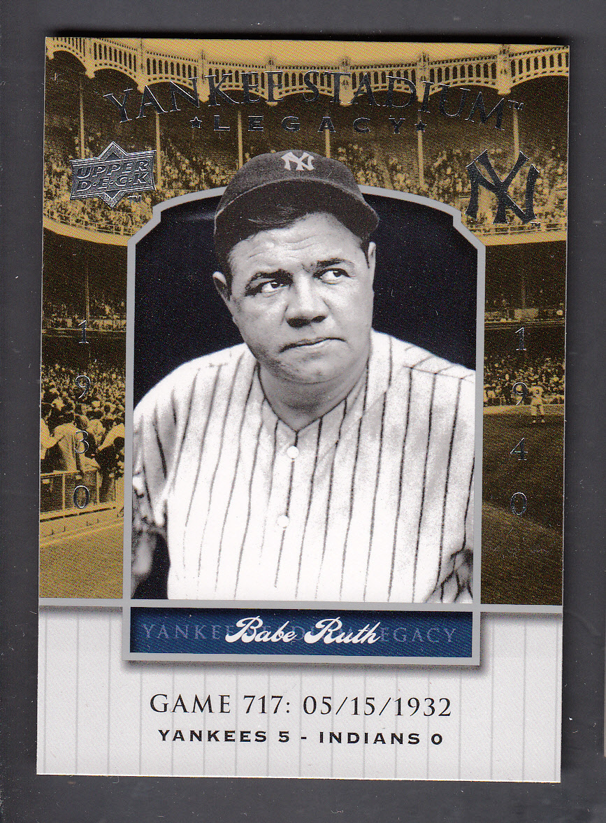 Babe Ruth 2008 Upper Deck Yankee Stadium Legacy Card #717 | eBay
