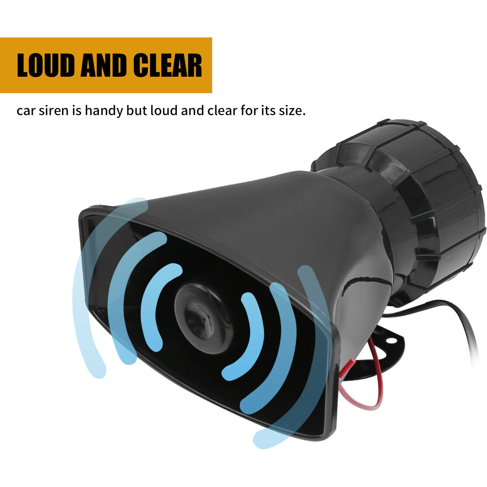 7 Tones Car Truck Alarm Speaker PA Siren Horn Warning Microphone System ...