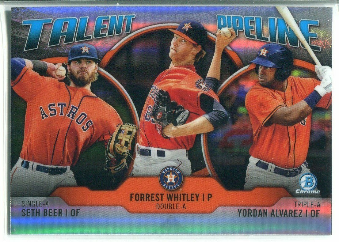 Seth Beer Forrest Whitley Yordan Alvarez 2019 Bowman Chrome Talent ...