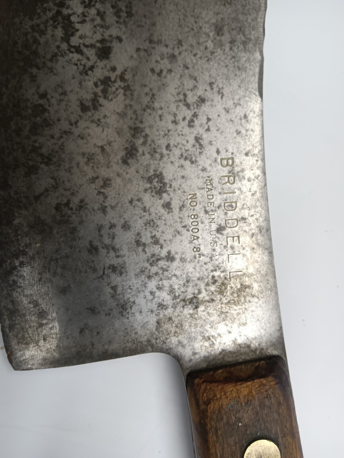 Vintage Briddell Meat Cleaver Butcher Collector USA Steel Patina ...