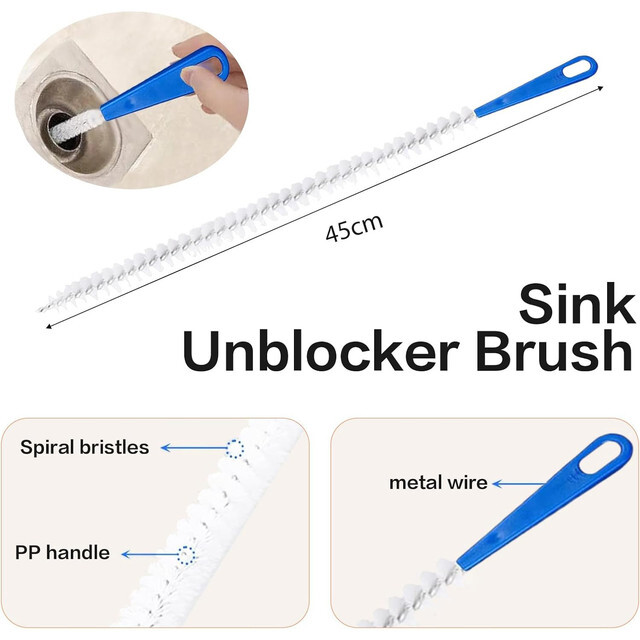 4 Pcs Drain Snake Unblocker Plug Hole Hair Remover Tool Pipe Cleaners ...