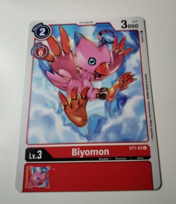 Biyomon ST1-02 C NM Digimon CCG Starter Deck Gaia Red Common card 2021 ...