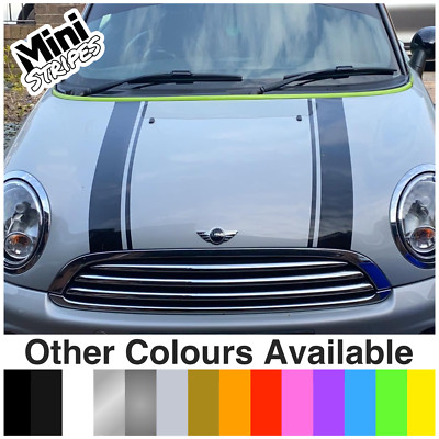 MINI COOPER BONNET & BOOT STRIPES RACING GRAPHICS VINYL HATCH, CLUBMAN ...