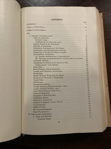 Techniques and Procedures of Anesthesia by John Adriani 1969 | eBay