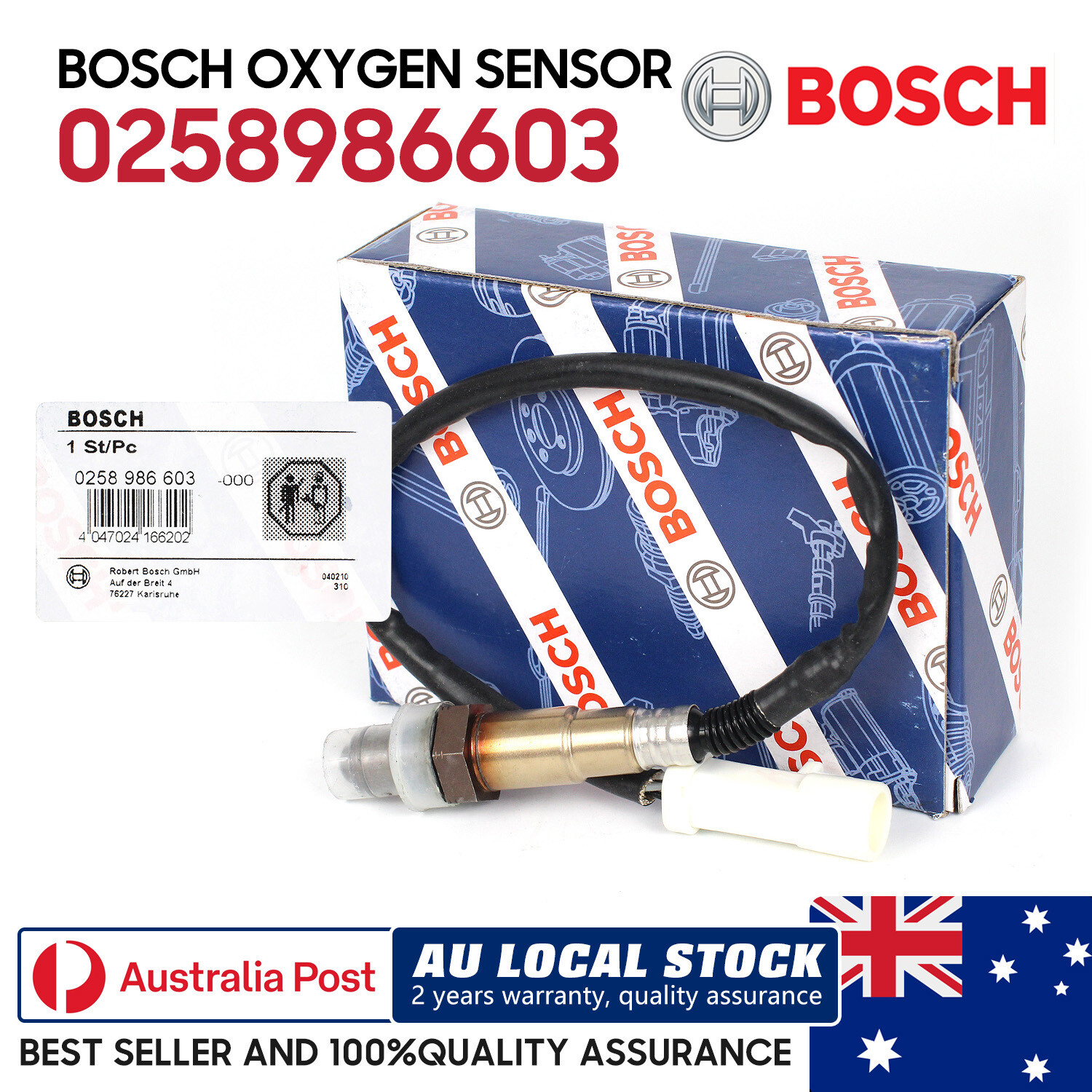 BOSCH OXYGEN SENSOR FORD AU BA BF FALCON SX SY TERRITORY 0258986603 AU ...