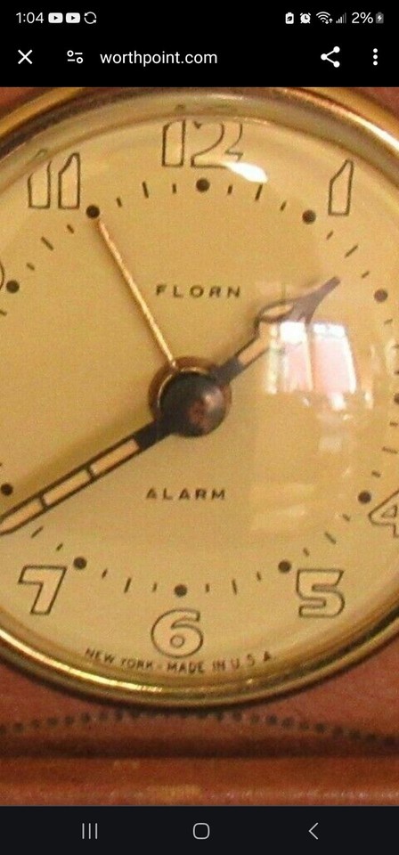 RARE Vintage FLORN Travel Alarm Clock Unique. Made In The USA | eBay