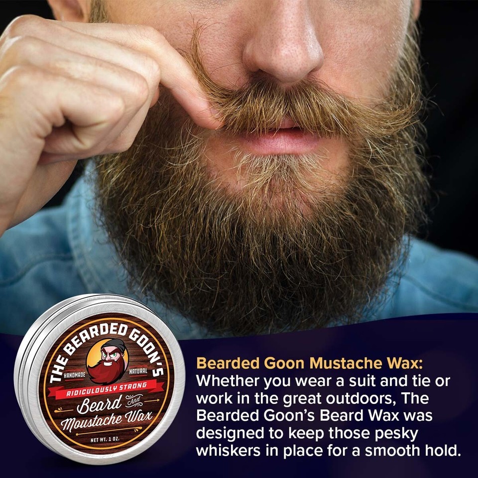 Bearded Goon Ridiculously Strong Beard & Moustache Wax -All Natural ...