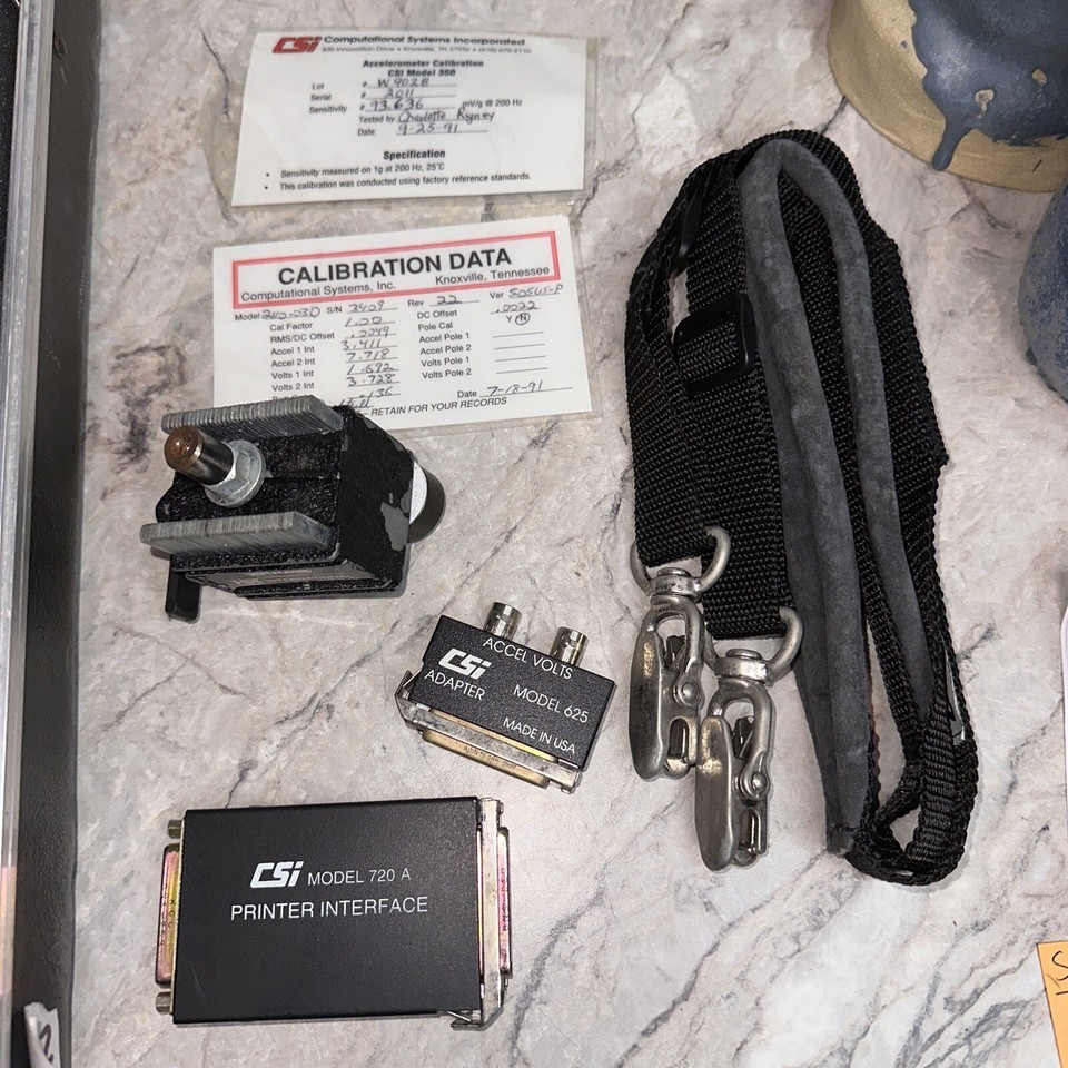 CSI 2110-3D MACHINERY ANALYZER w/ DSP OPTION 350 ACCELEROMETER 625 ...