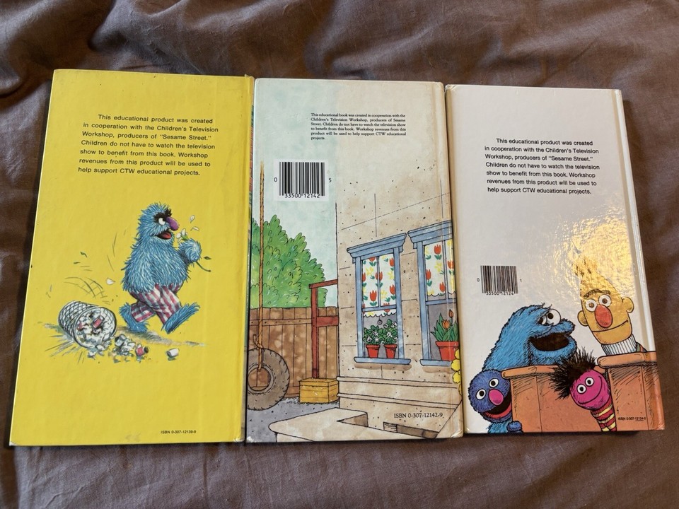 Three Vintage Sesame Street Golden Sturdy Board Books Jim Henson’s ...