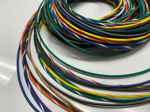 AUTOMOTIVE WIRE 18 GAUGE AWG HIGH TEMP GXL STRIPED WIRE 13 RUNS at 10 ...