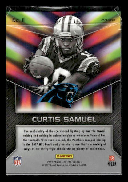 2017 Panini Prizm #11 Curtis Samuel Instant Impact Prizm Carolina ...