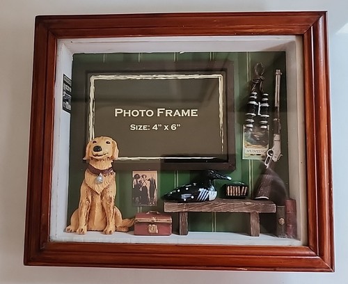 Hunting Cabin Outdoors Photo Shadow Box Wood Frame w Glass 4x6 Photo 9. ...