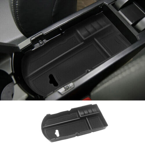 ABS Black Center Armrest Storage Box Organizer Tray For Toyota Prius 30 ...