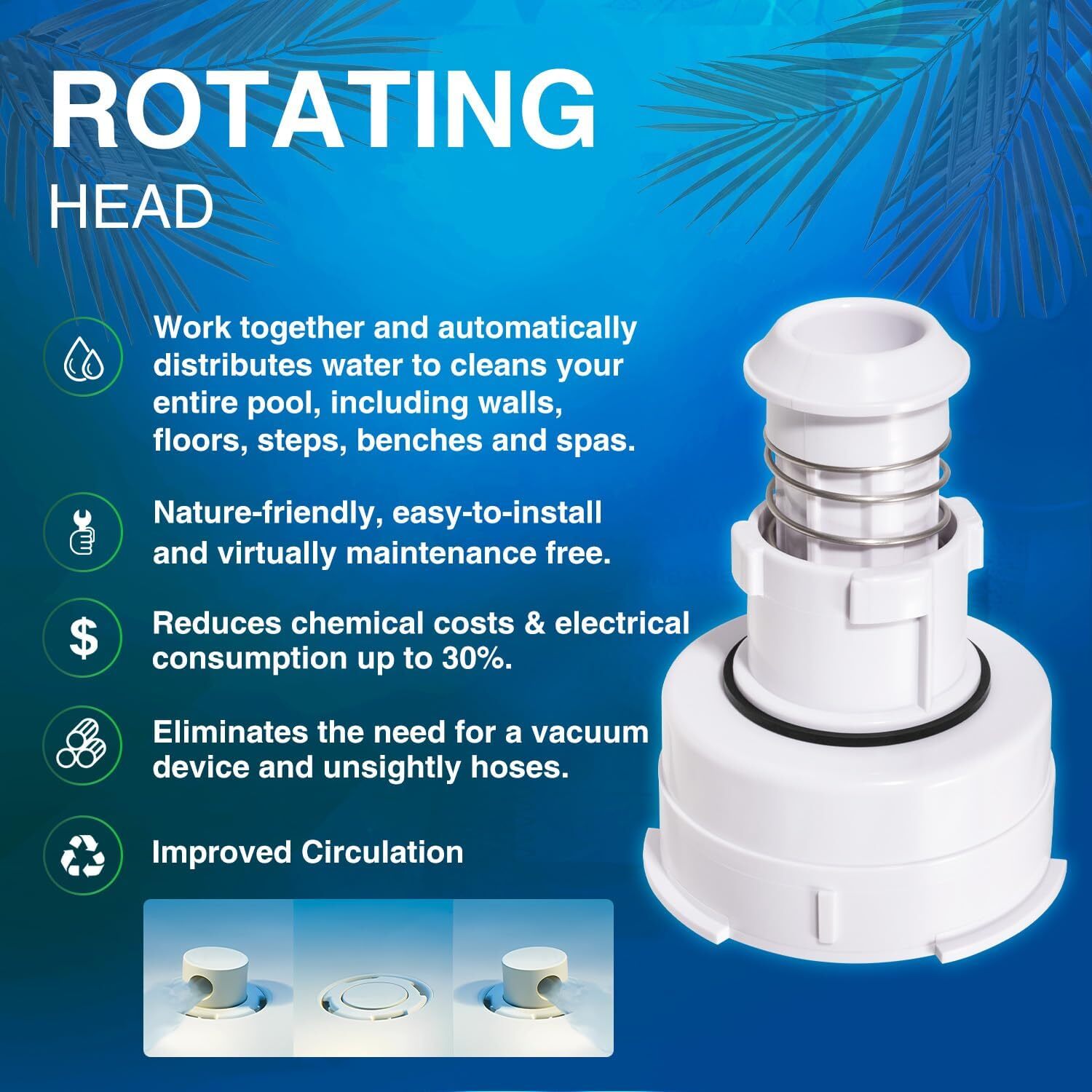 For Paramount PCC2000 Rotating Pop Up Head Nozzel for PCC 2000 In-Floor ...